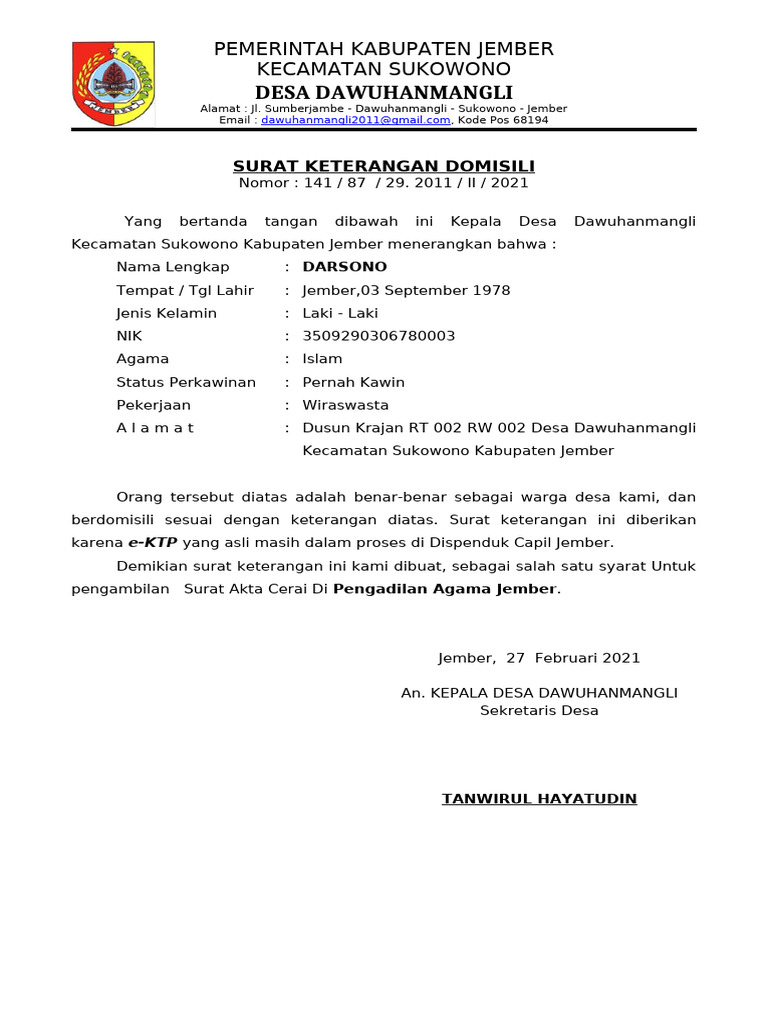 Surat Keterangan Bepergian 2 | PDF