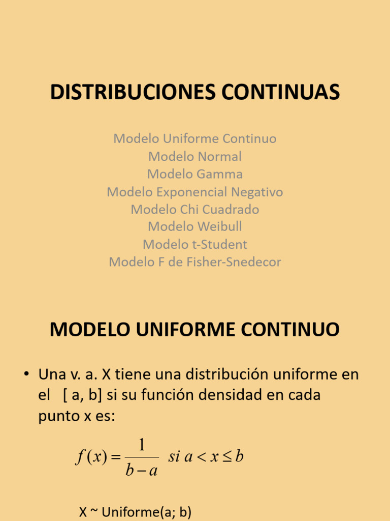 Modelos Continuas | PDF | Distribución normal | Distribución de ...