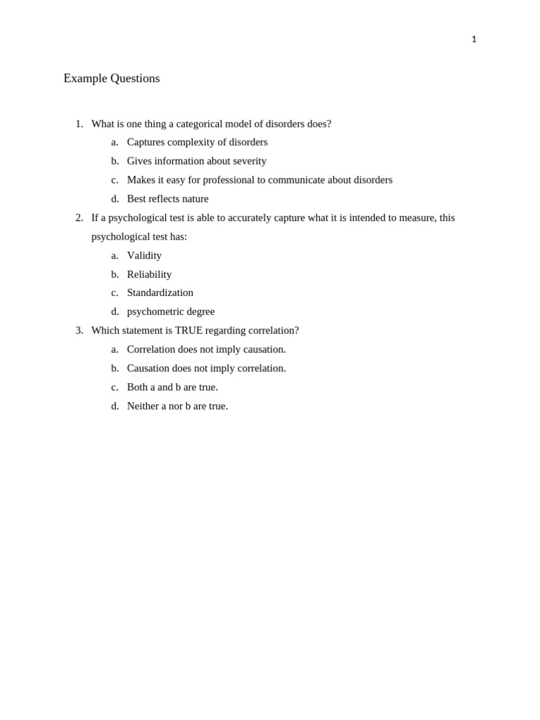 Exam 1 Example Questions Fall 2024 | PDF Exam 1 Example Questions Fall 2024 | PDF
