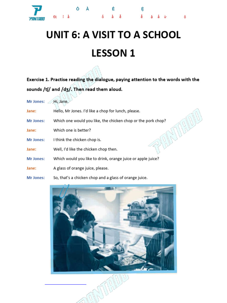 Unit 6 A Visit To A School - Lesson 1 | PDF