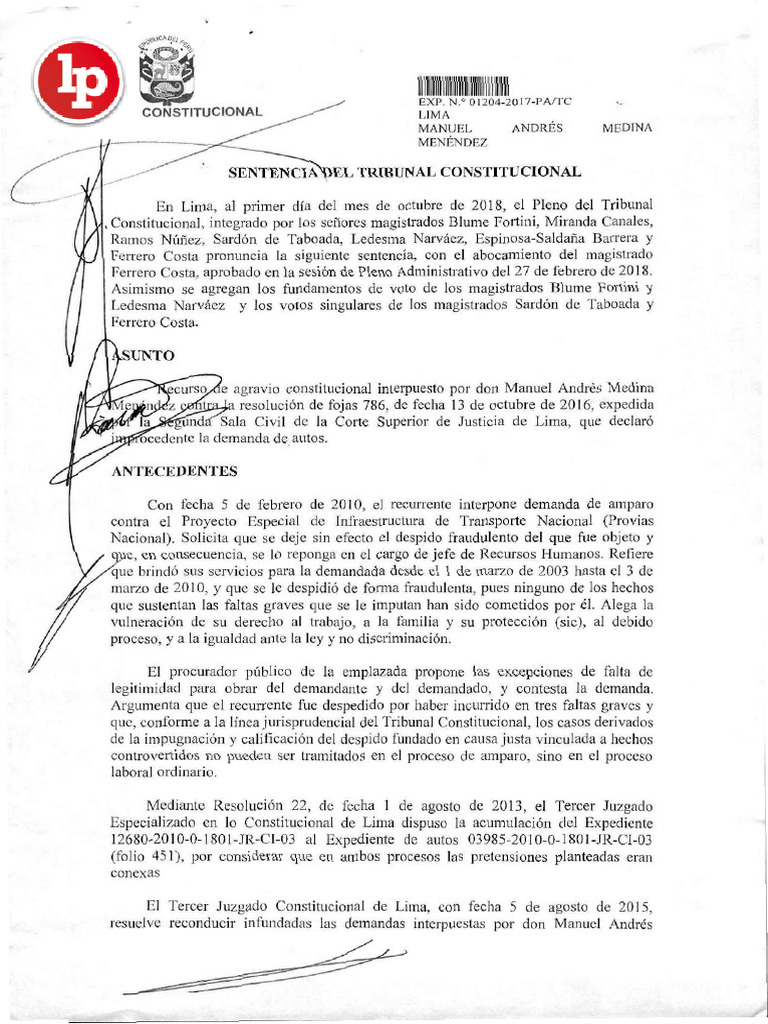 Exp.-01204-2017-PA-TC-Lima-Legis.pe_ | PDF | Instituciones gubernamentales | Organizaciones legales