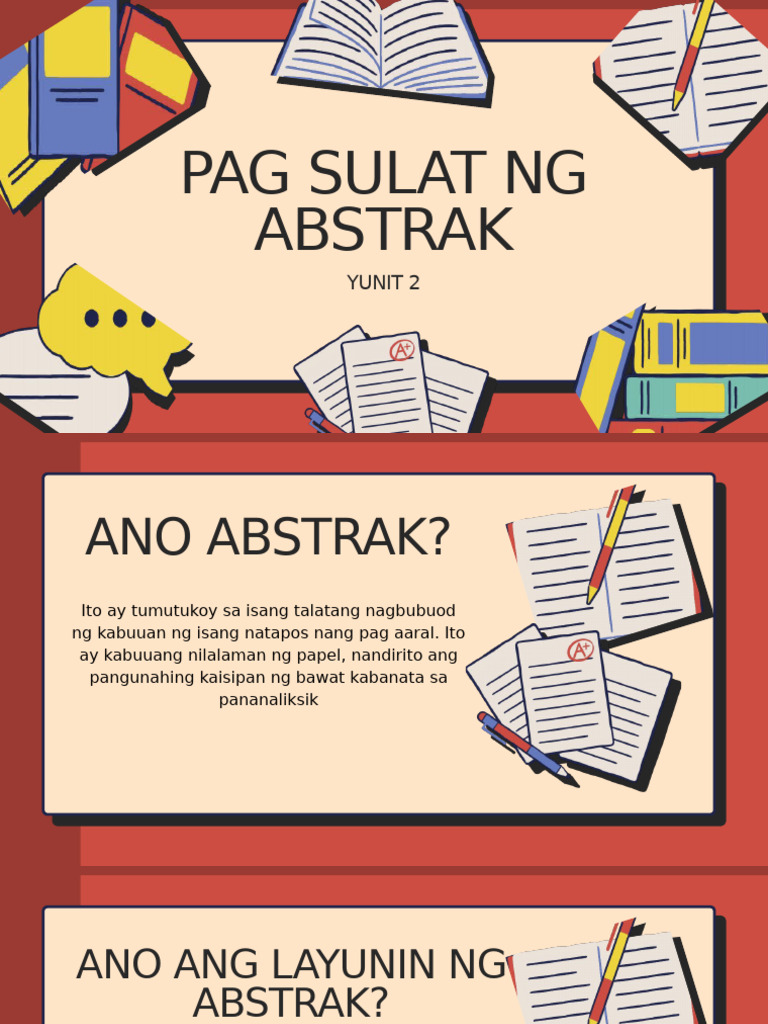 Pag Sulat NG Abstrak | PDF