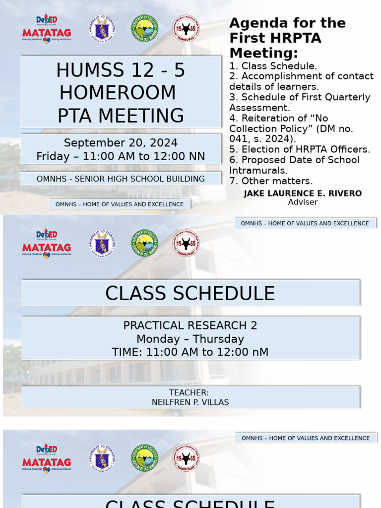 Humss 12-6 First Hrpta Meeting | PDF