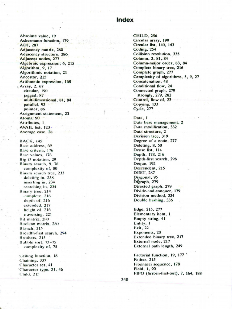 5. Index | PDF | Discrete Mathematics | Algorithms And Data Structures