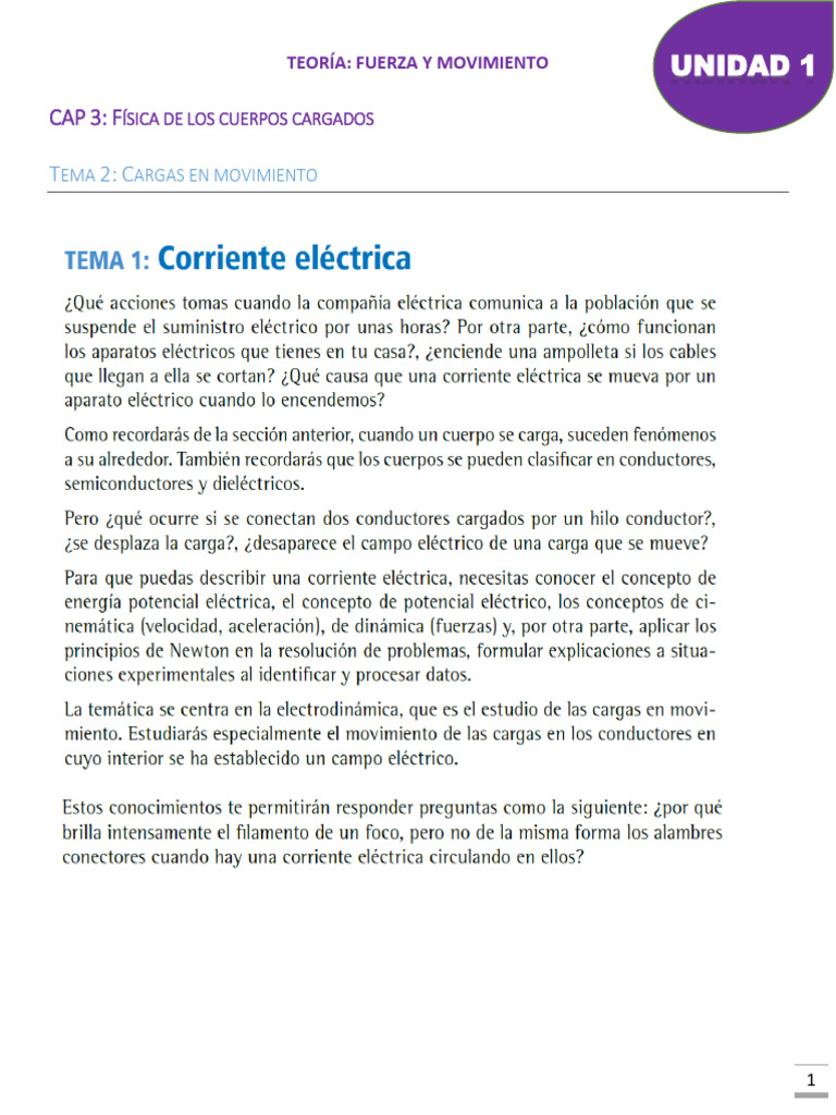 TEORÍA 1 Cargas en Movimiento | PDF