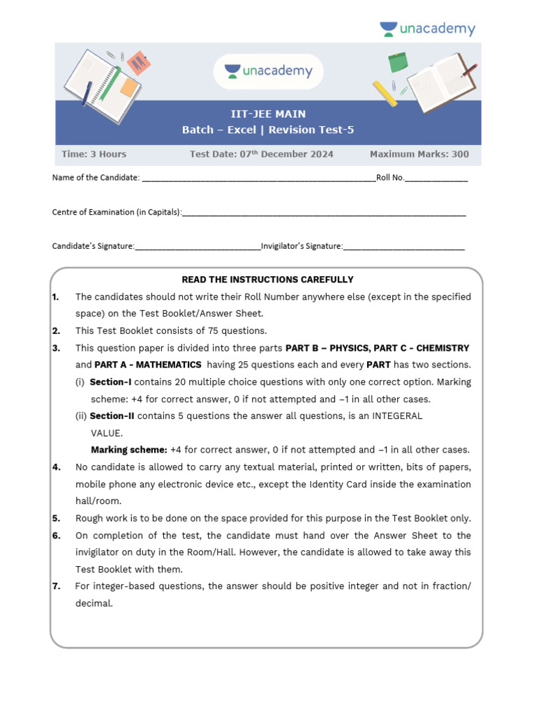 Iit Jee Excel Rt-5 Nrg2 QP | PDF | Gases | Liquids