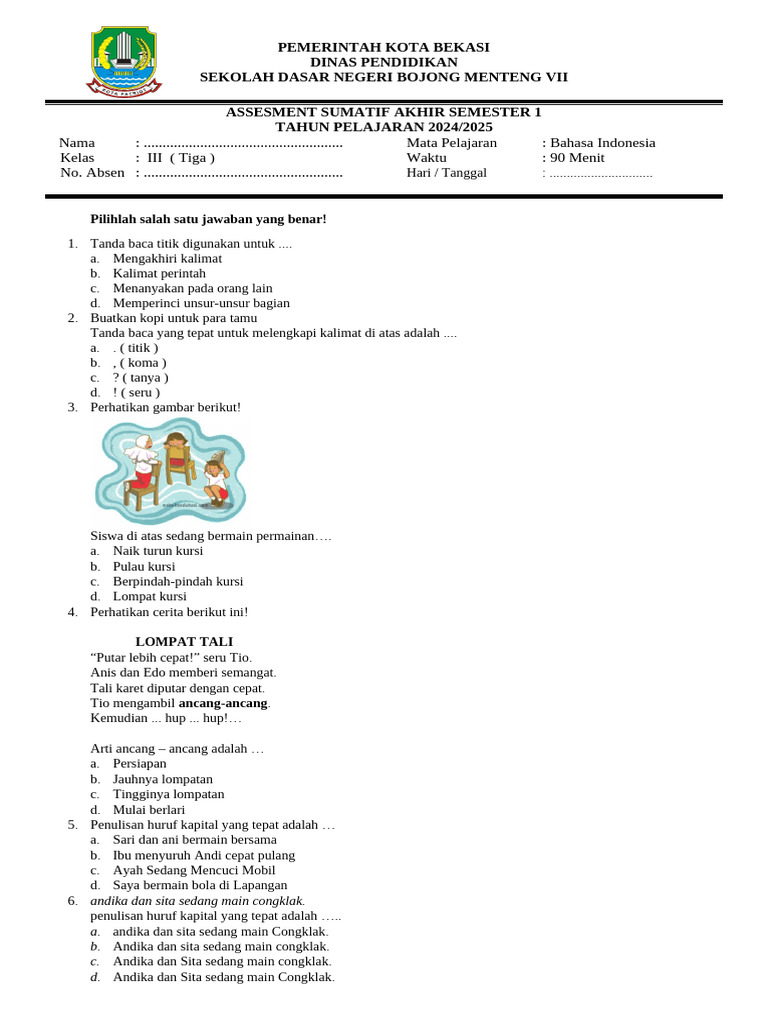 Asas Bindo 3 Ganjil | PDF