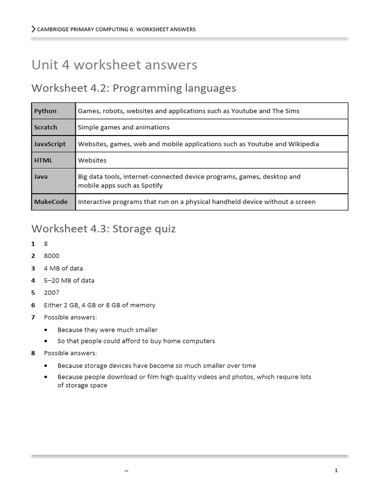 prim_comp_tr6_u4_worksheet_ans | PDF | Computer Data Storage | Computing