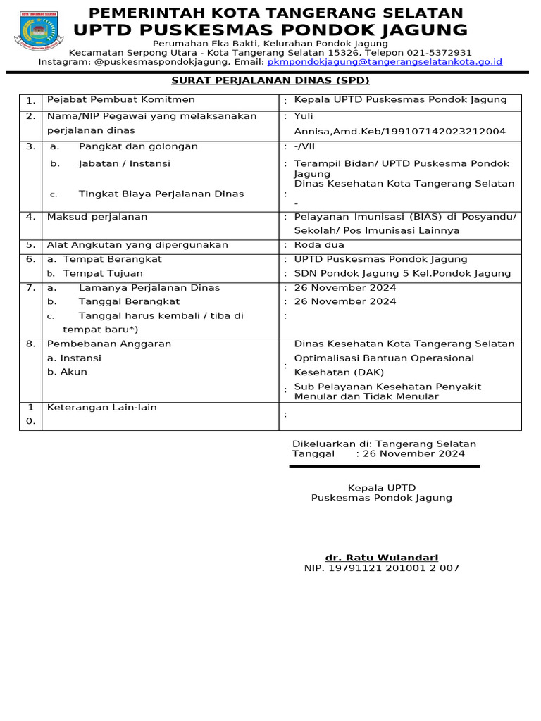 Form SPPD Dak 2024 | PDF