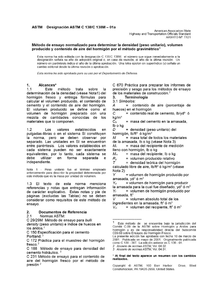 ASTM C 138-01a.doc - PDFCOFFEE.COM | PDF