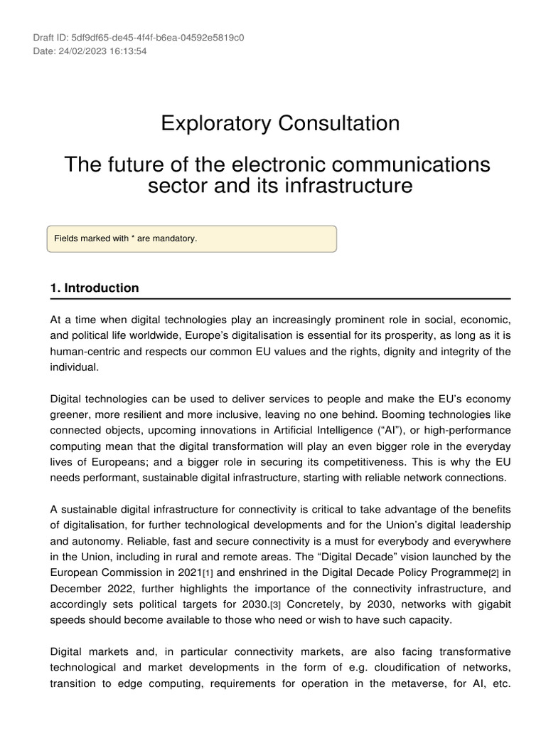 The Future of The Eu Electronic Communications Sector 1677259663 | PDF | Cloud Computing ...