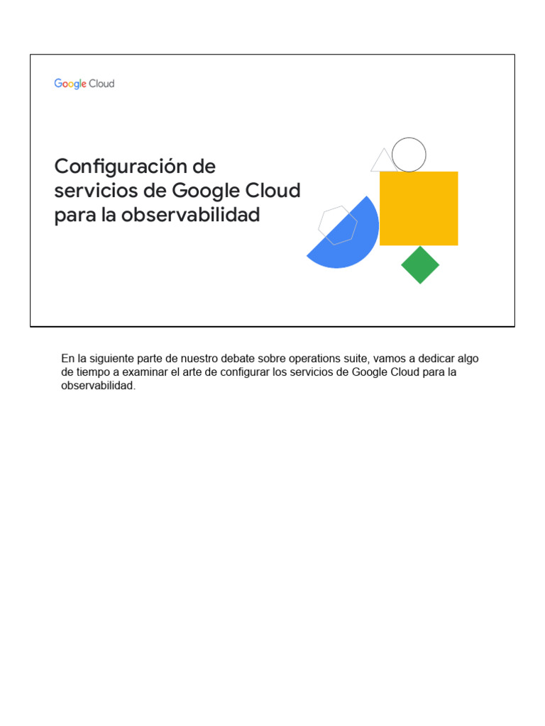 Configuracion de Servicios en GCP para Observabilidad | PDF ...