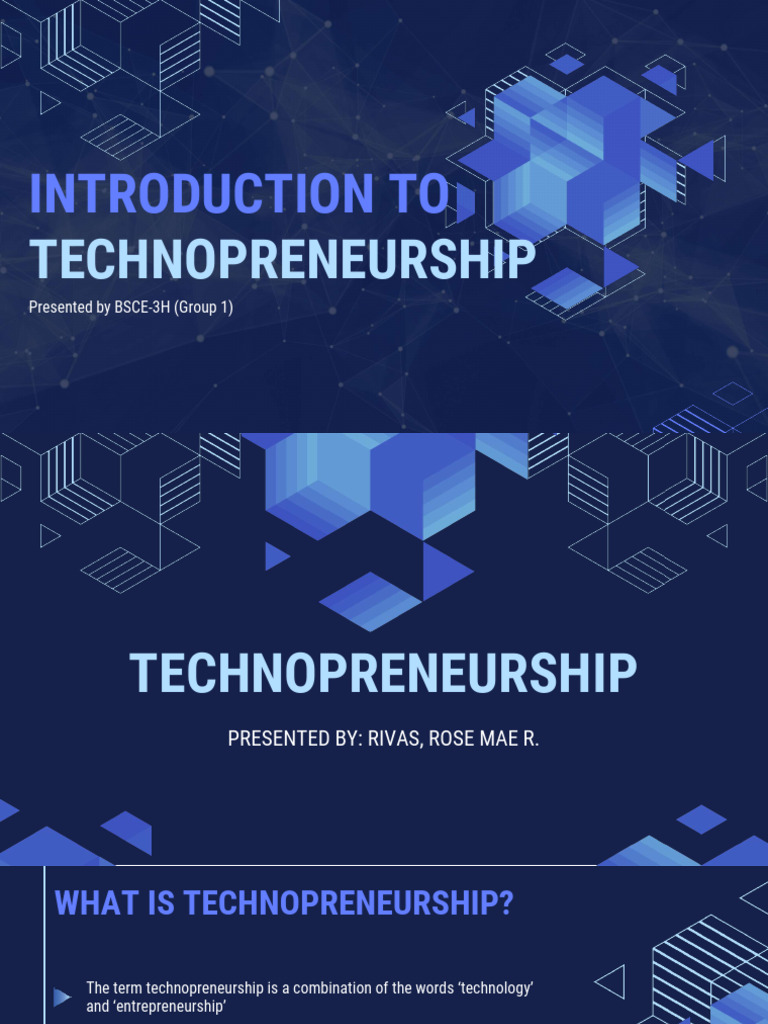 Chapter 1 - Introduction To Technopreneurship | PDF | Entrepreneurship ...