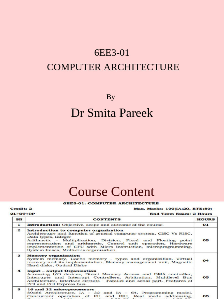 Computer Architecture Overview and 8086 Microprocessor | PDF | Central Processing Unit | Random ...