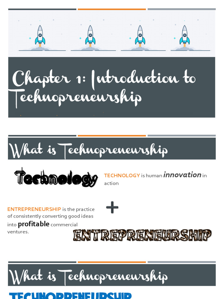 Chapter 1 Introduction To Technopreneurship | PDF | Entrepreneurship | Mindset