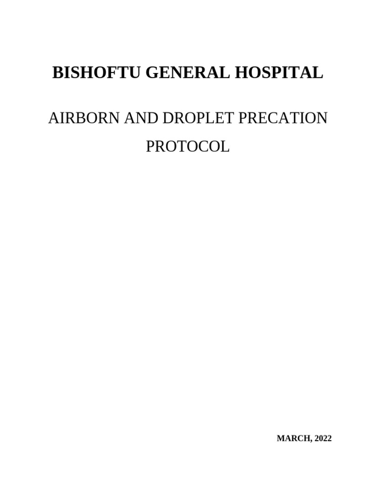 Airborne and Droplet Precautions Protocol | PDF | Infection | Epidemiology
