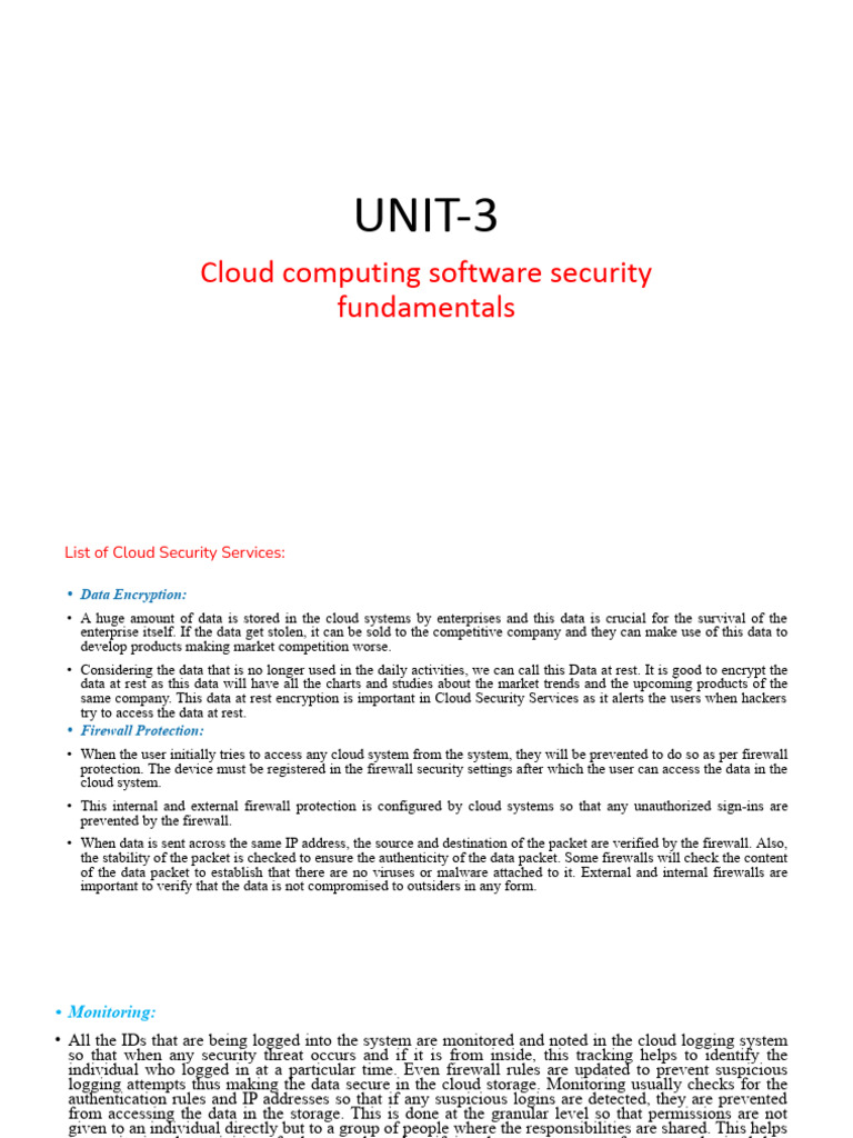 Cloud Security Services Overview | PDF | Cloud Computing | Security