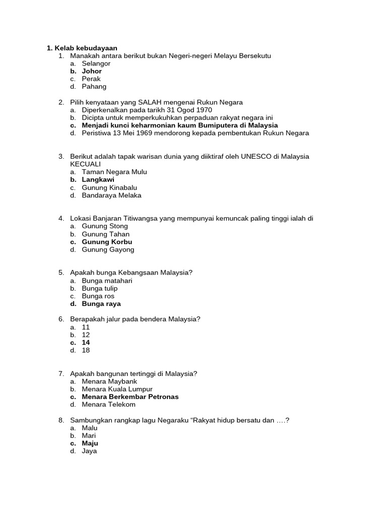 Soalan Kuiz Terkumpul Pdf
