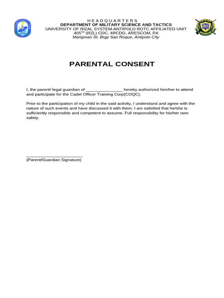 Parental Consent | PDF