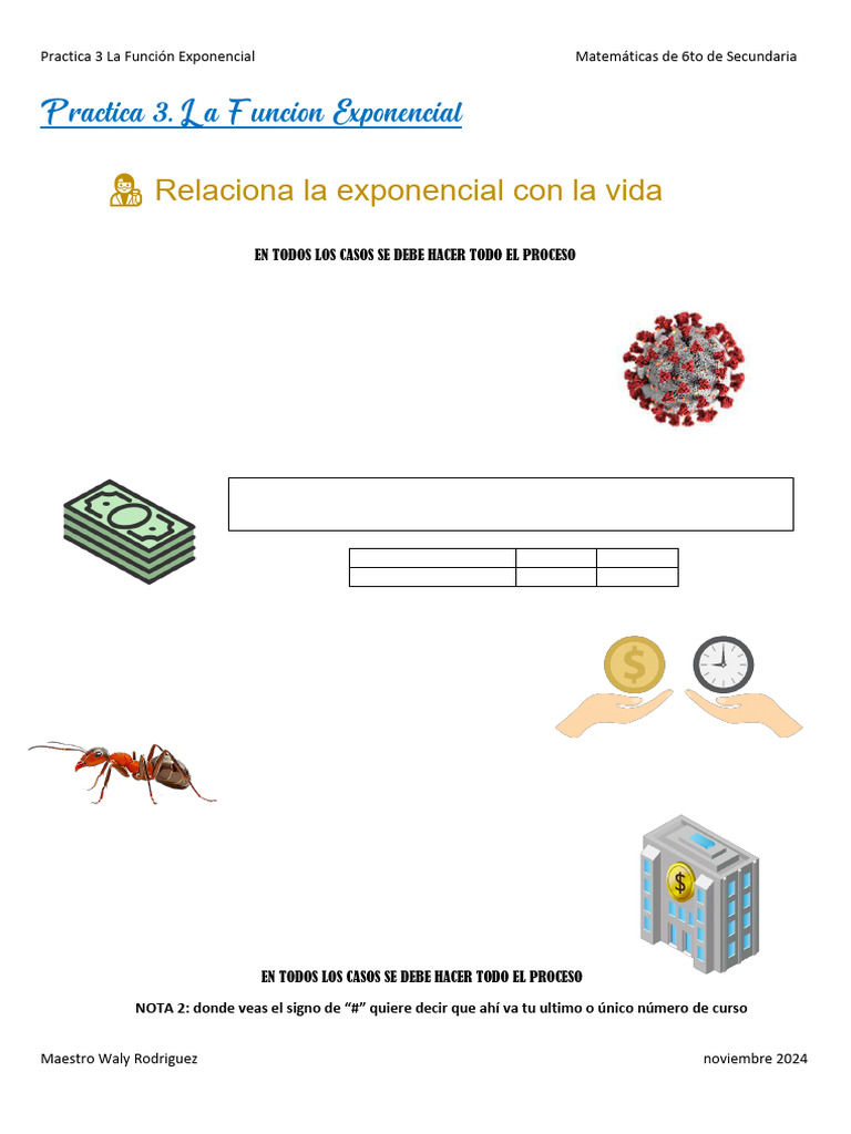 Practica 3 de La Función Exponencial | PDF