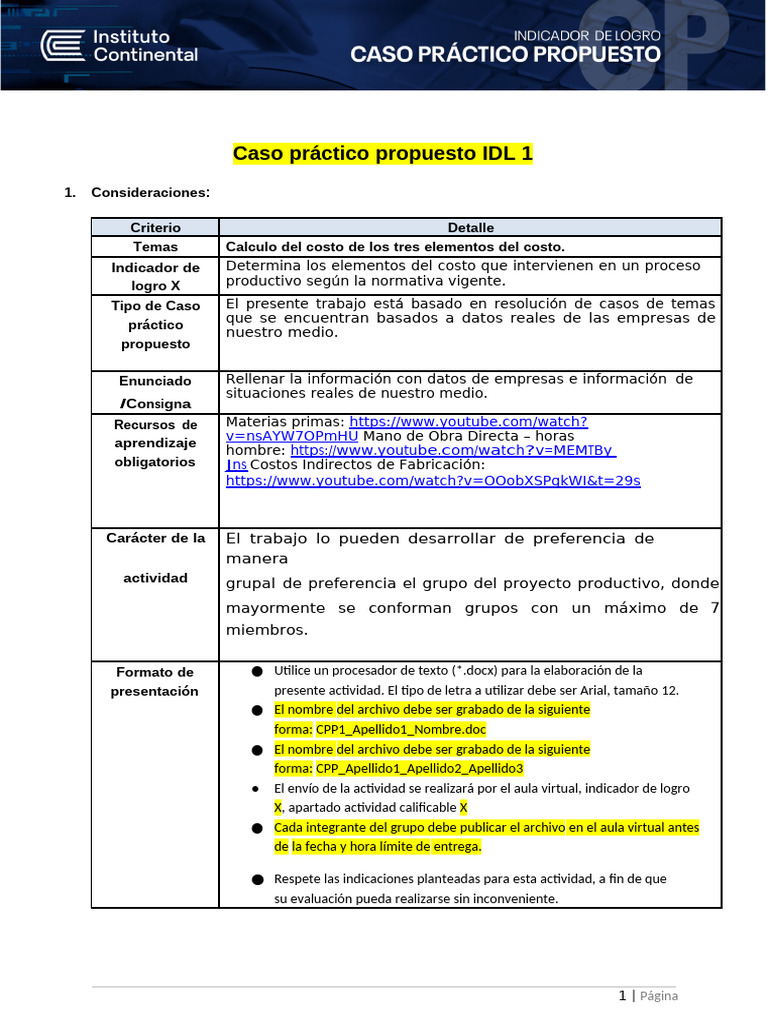 Formato_Caso_práctico_propuesto_para_IDL1_Ctos_Ppto.docx | PDF | Evaluación