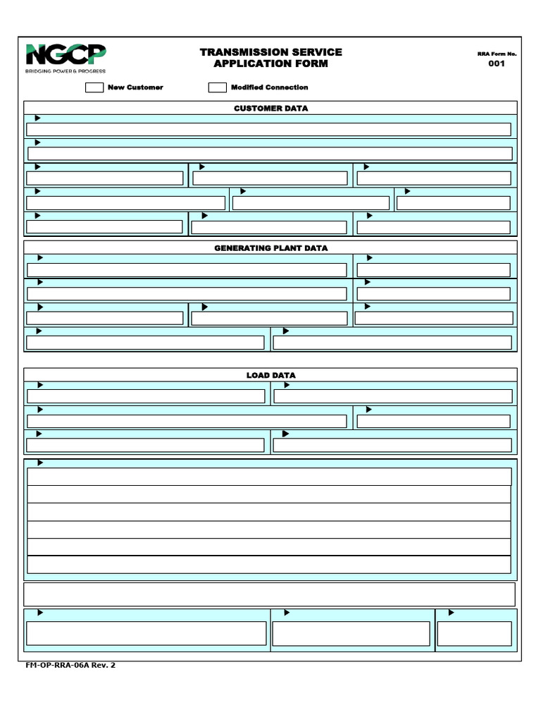 Transmission Connection Application Form | PDF | Power Station ...