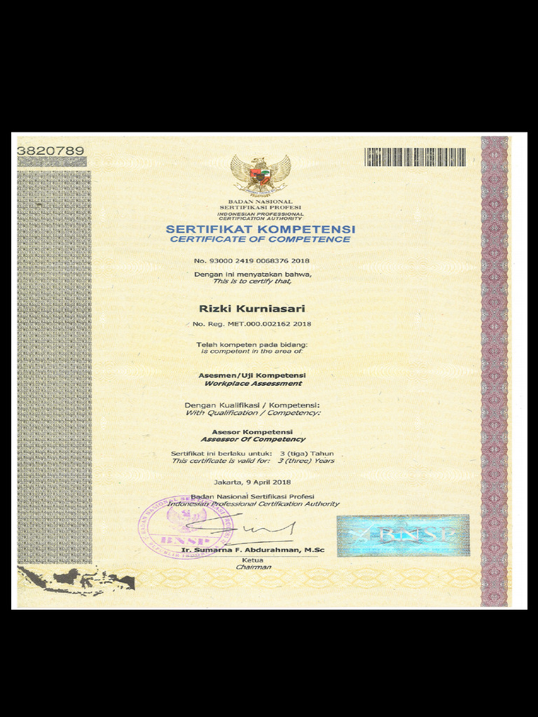 Asesor Kompetensi Rizki | PDF