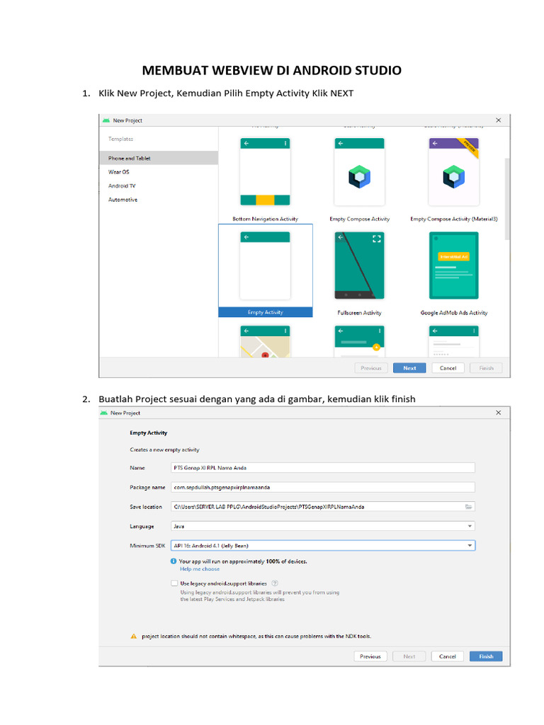 Membuat Webview Di Android Studio | PDF