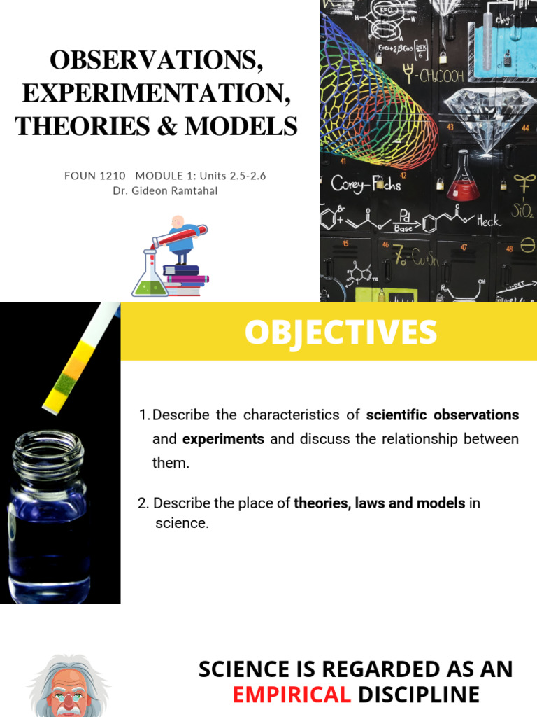 LECTURE 3 Observation, Experiments, Theories and Models | PDF ...