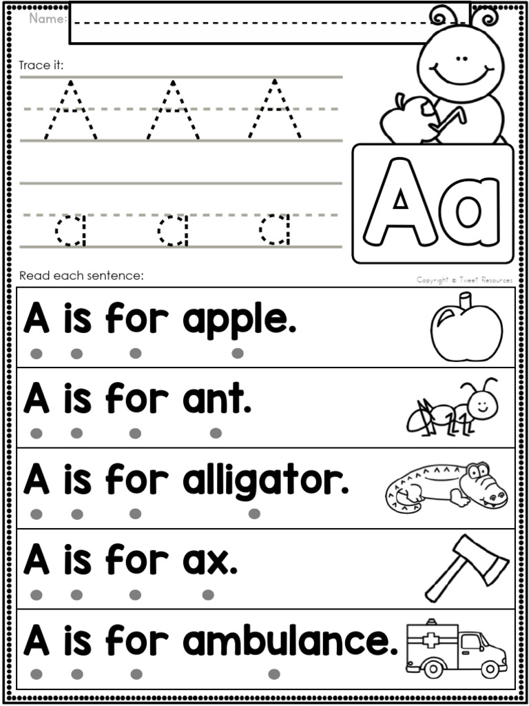 Alphabet Letter Fluency Sentencesto Teach Beginning Sounds Reading ELL ...