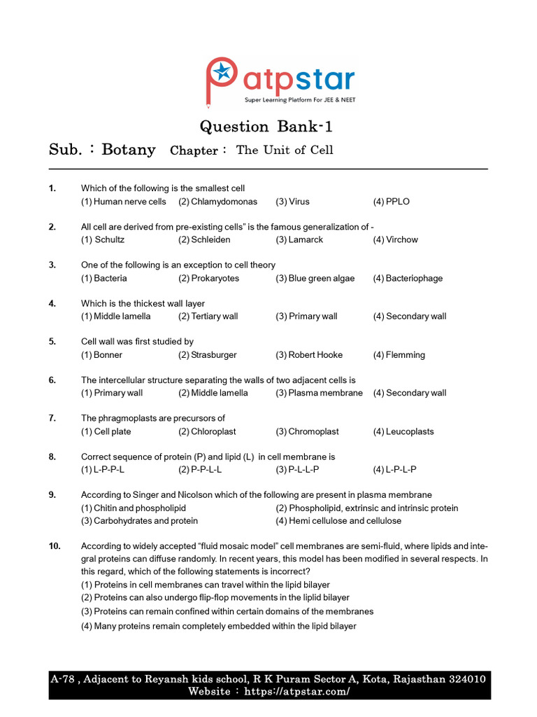 Question Bank1-20190814110823398407 | PDF | Mitochondrion | Chloroplast