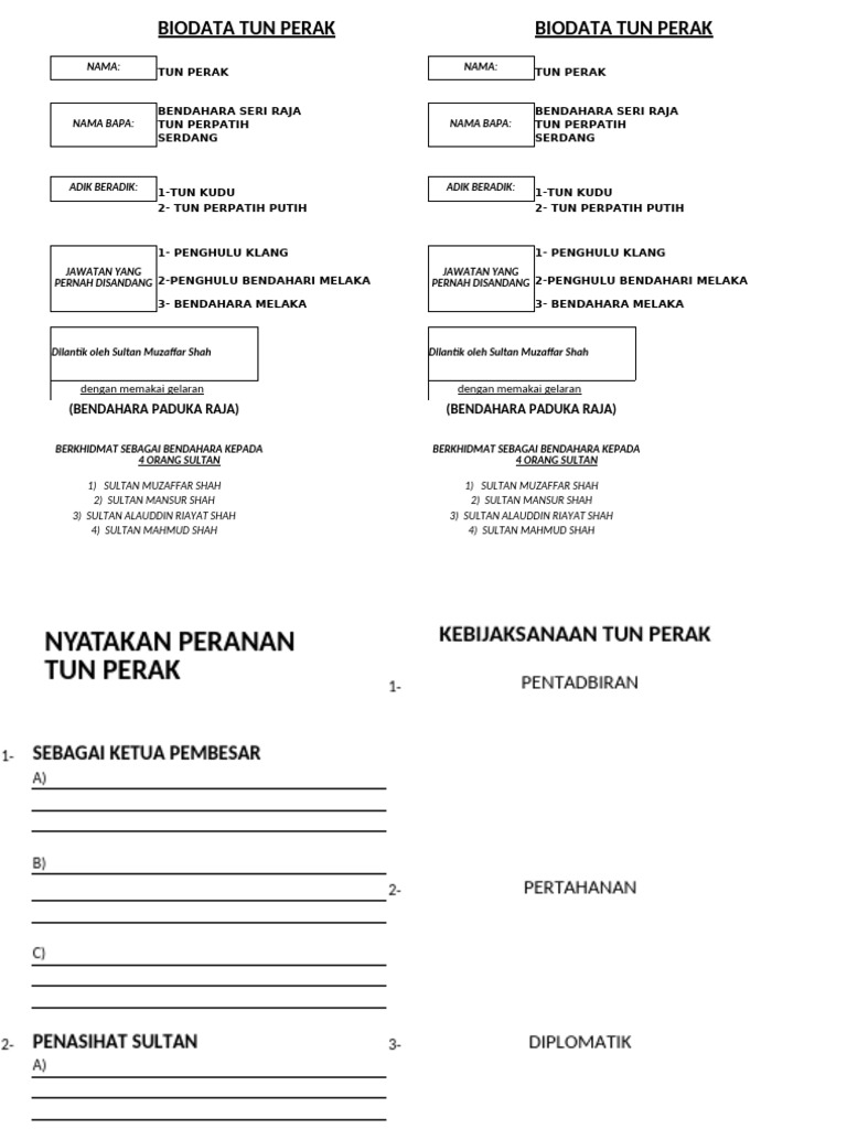 Sejarah Tun Perak | PDF