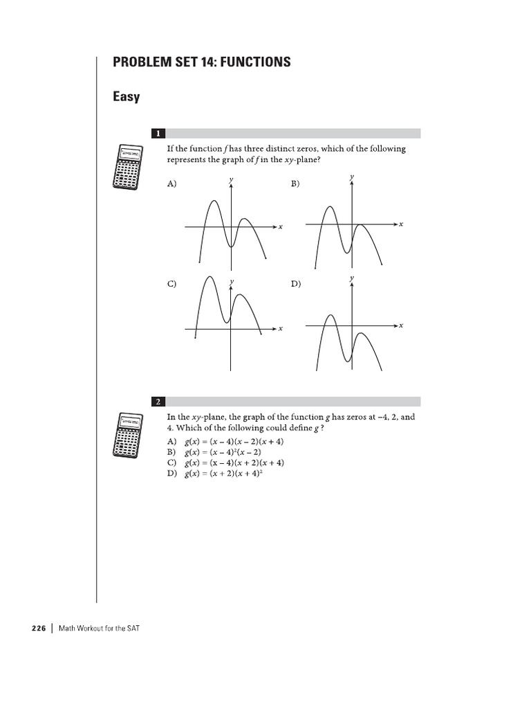 SAT Math Problem Set 14 2 | PDF