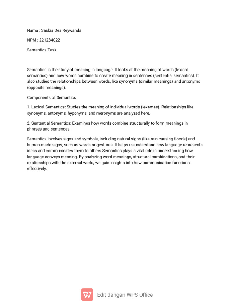 Task Semantics Saskia - Compressed | PDF