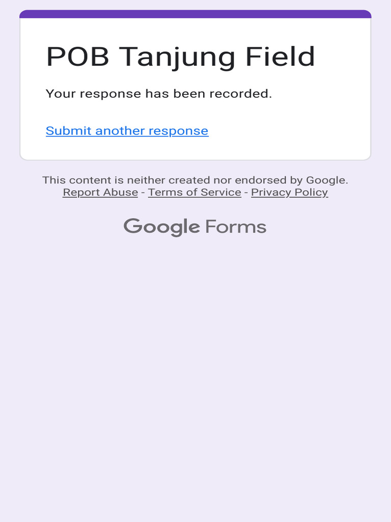 POB Tanjung Field 3 | PDF