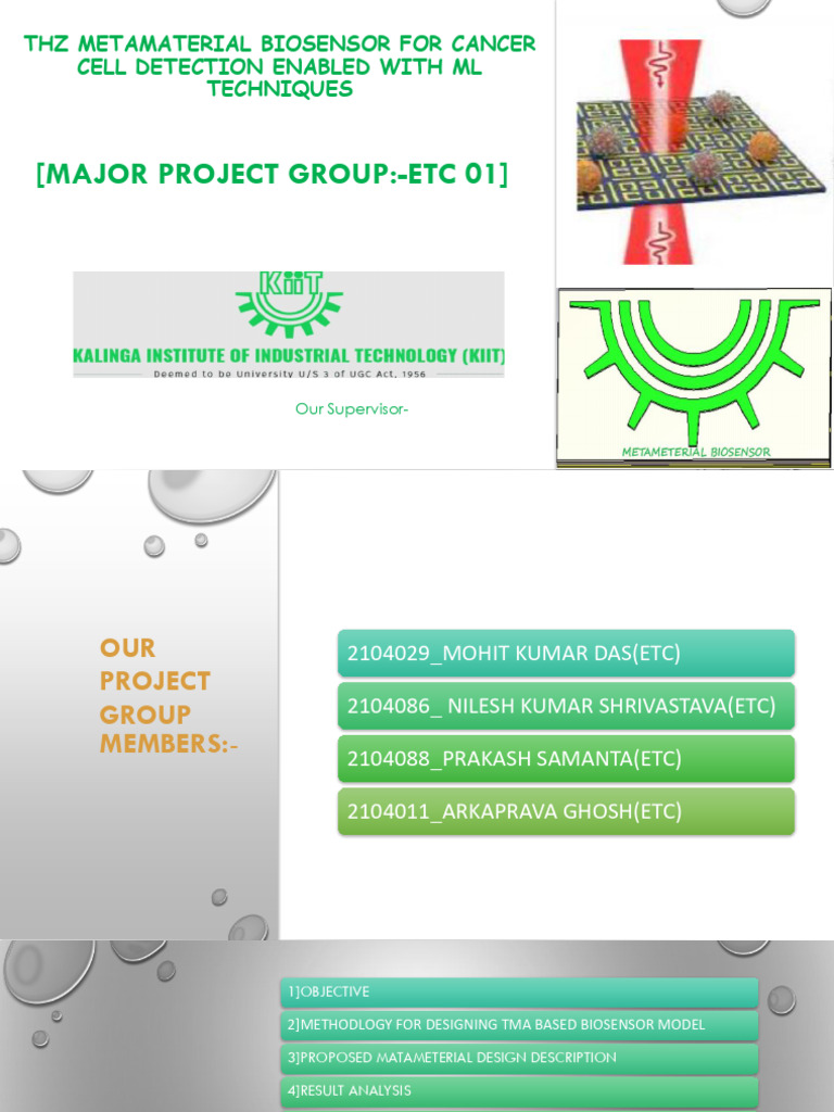 Major Project Presentation | PDF | Metamaterial | Biosensor