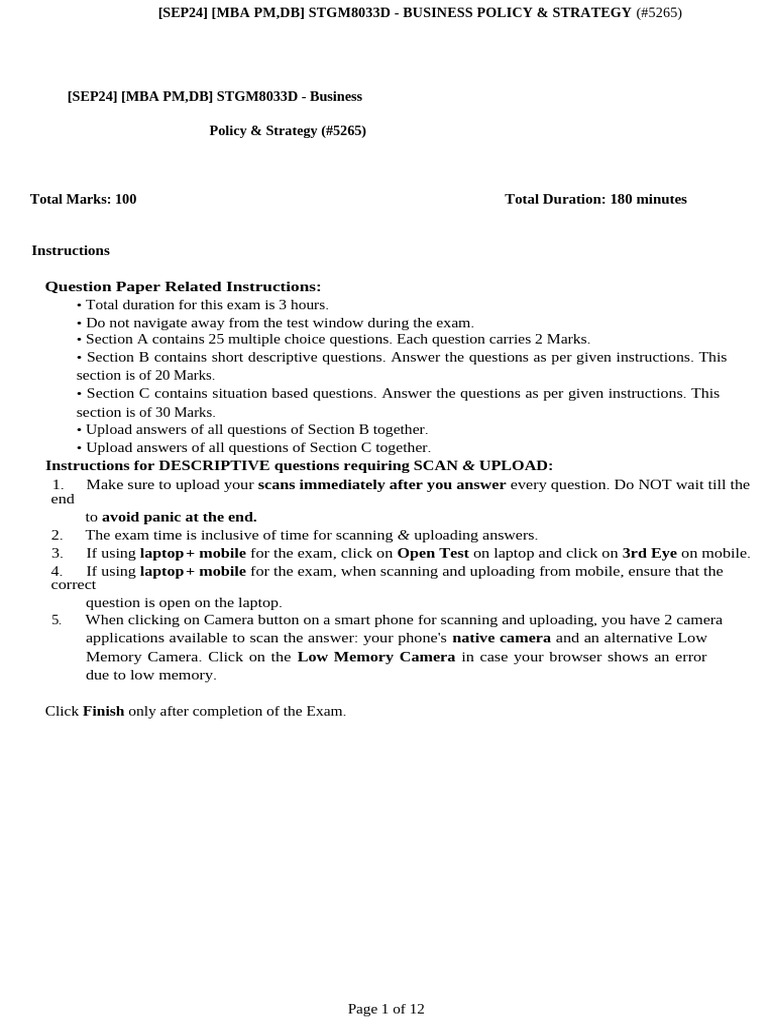 Business Policy & Strategy | PDF | Strategic Management | Business ...
