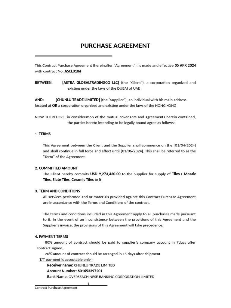CONTRACT- chunlu | PDF | Business Law | Private Law