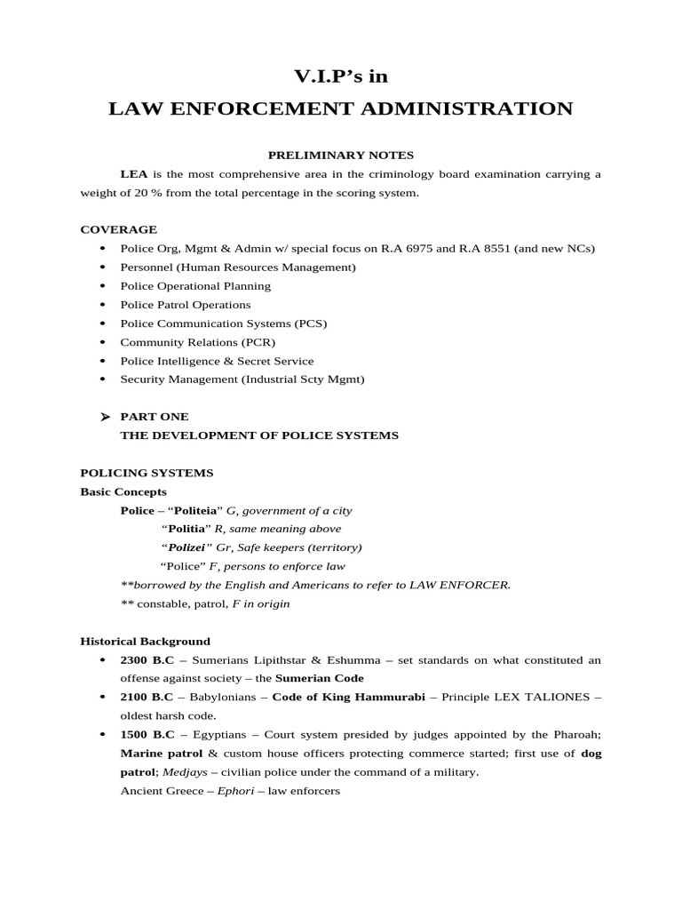 VIP in L.E.A | PDF | Police | Goal