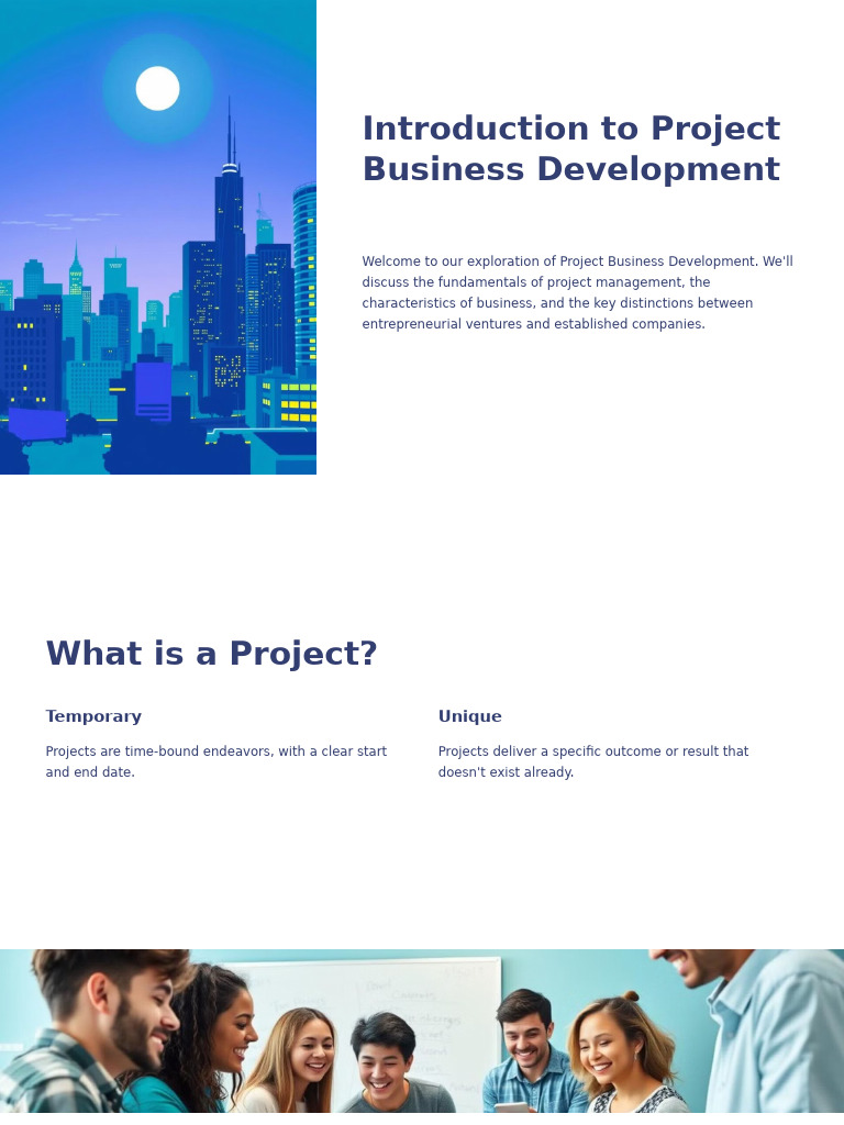Introduction To Project Business Development | PDF | Entrepreneurship ...