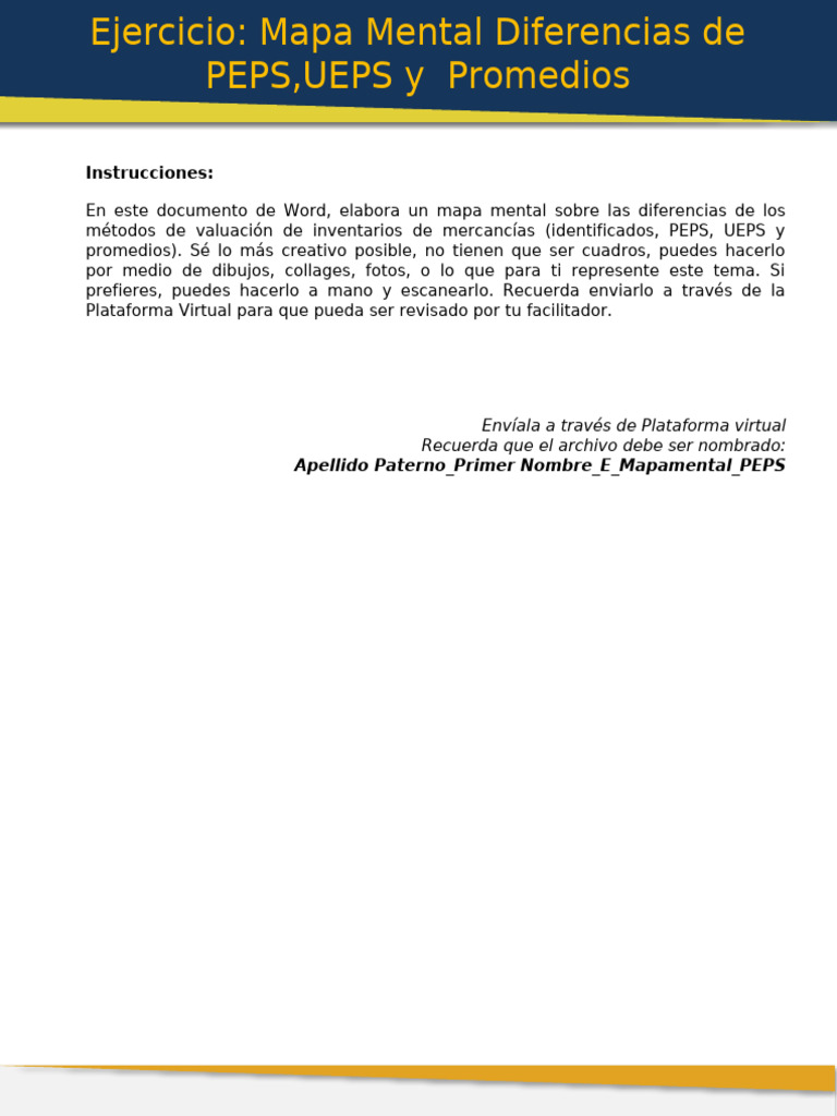 Ejercicio Mapa Mental PEPS | PDF