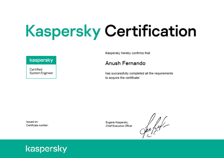 System Engineer Kaspersky Security Center. Systems | PDF