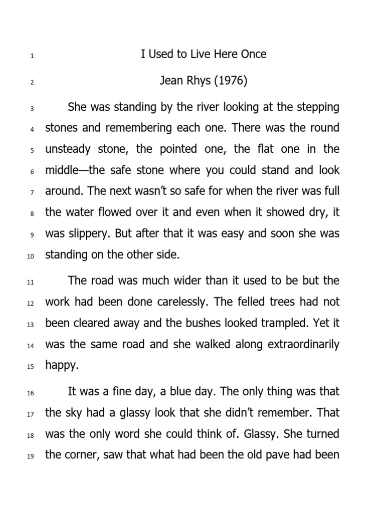 I Used To Live Here Once | PDF