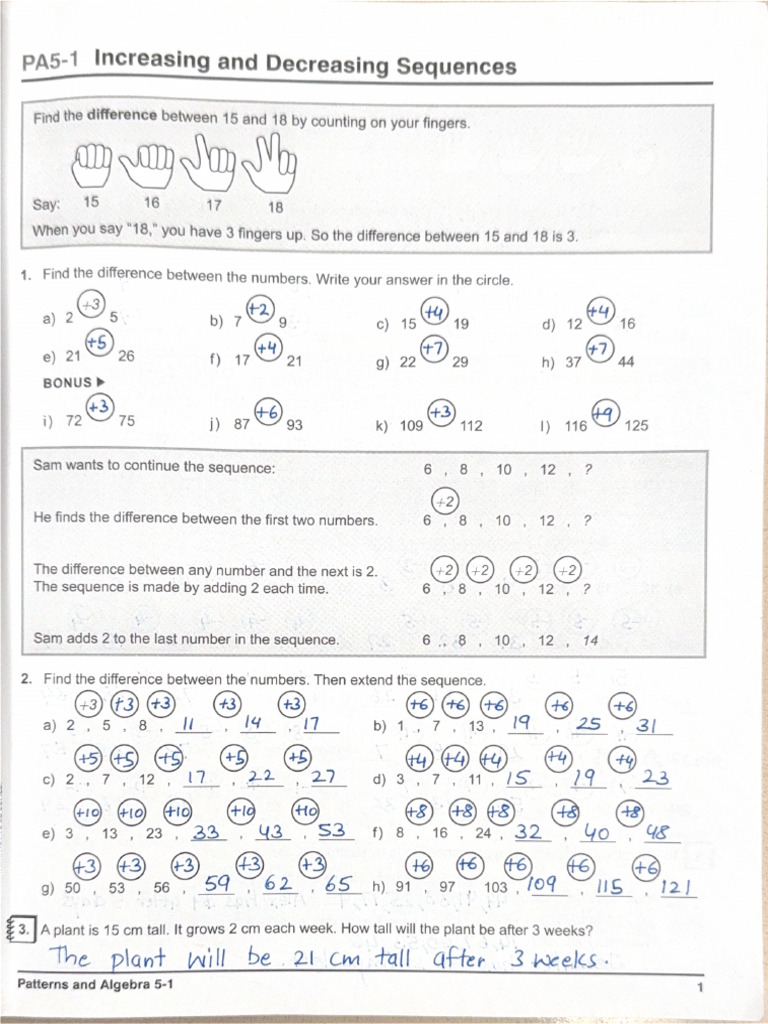 PA5-1 Increasing and Decreasing Sequences 2 | PDF