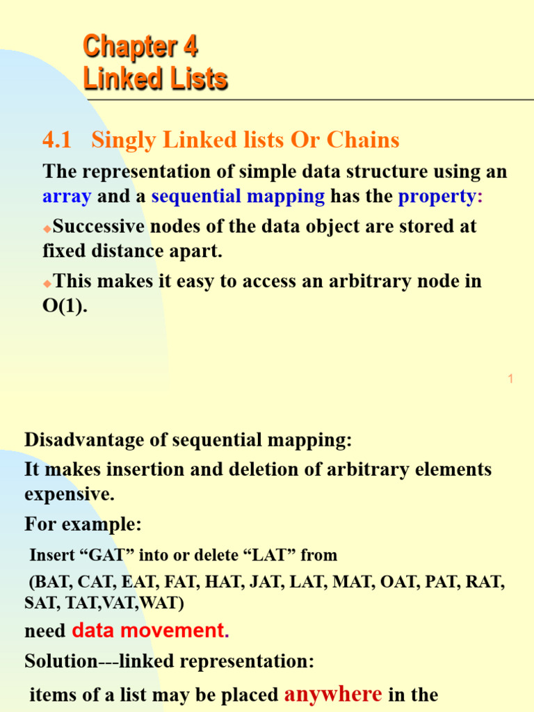 4.1 Singly Linked Lists or Chains | PDF | Pointer (Computer Programming) | Queue (Abstract Data ...