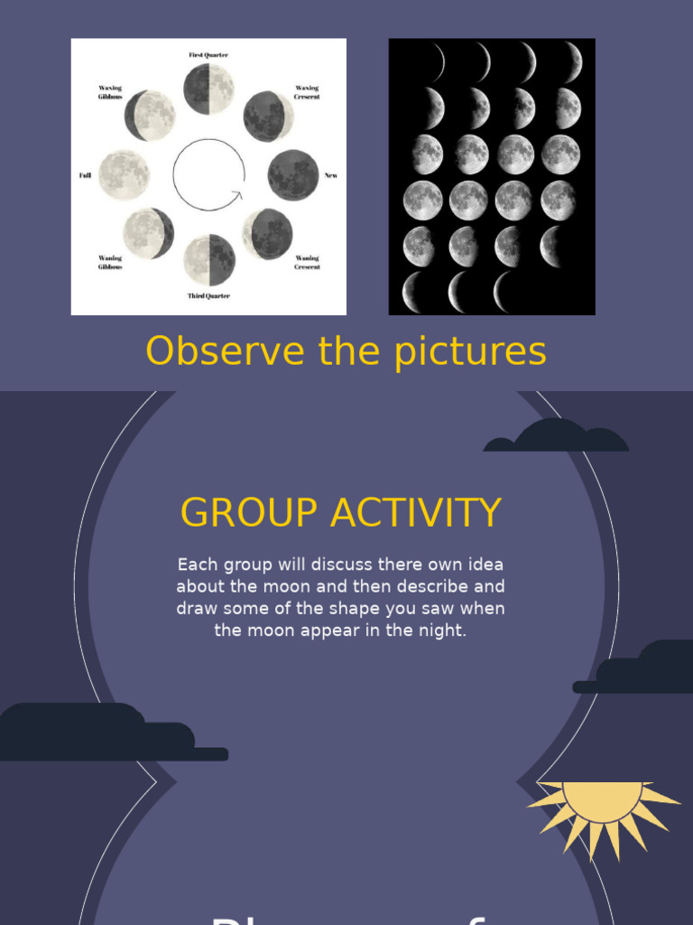Phases of the Moon Science Presentation in Flat Graphic Style | PDF ...