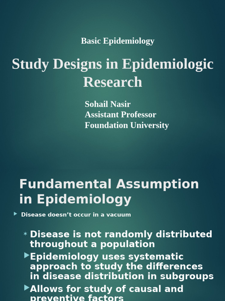 epi designs | PDF | Cohort Study | Epidemiology