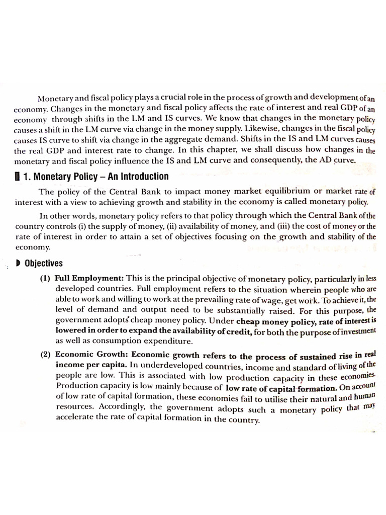 Monetary & Fiscal Policy | PDF