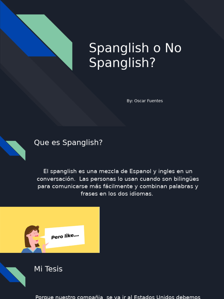 Spanglish o No Spanglish | PDF