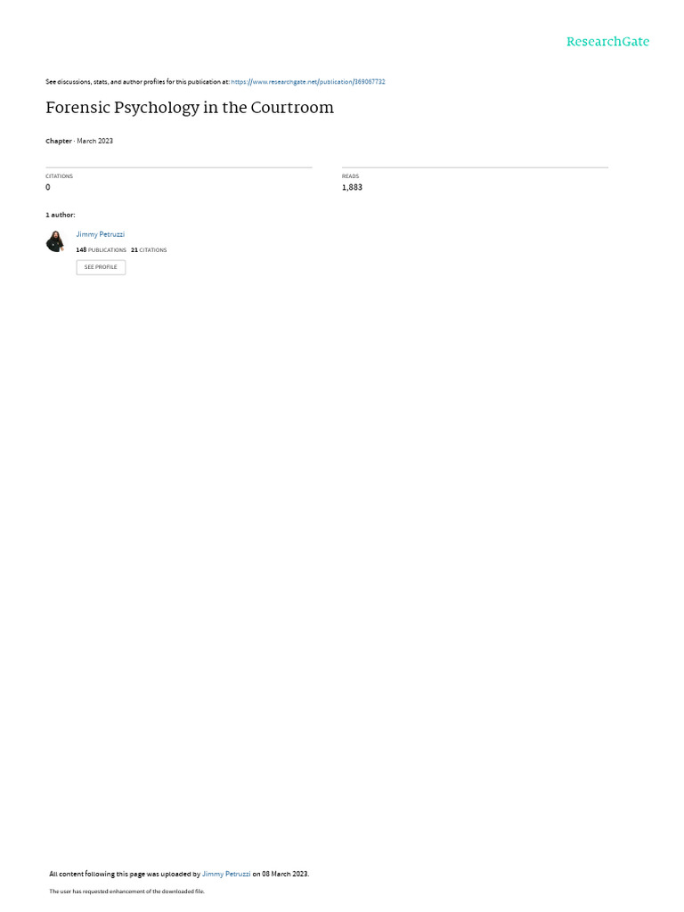 Eyewitness Testimony in Forensic Psychology | PDF | Daubert Standard ...